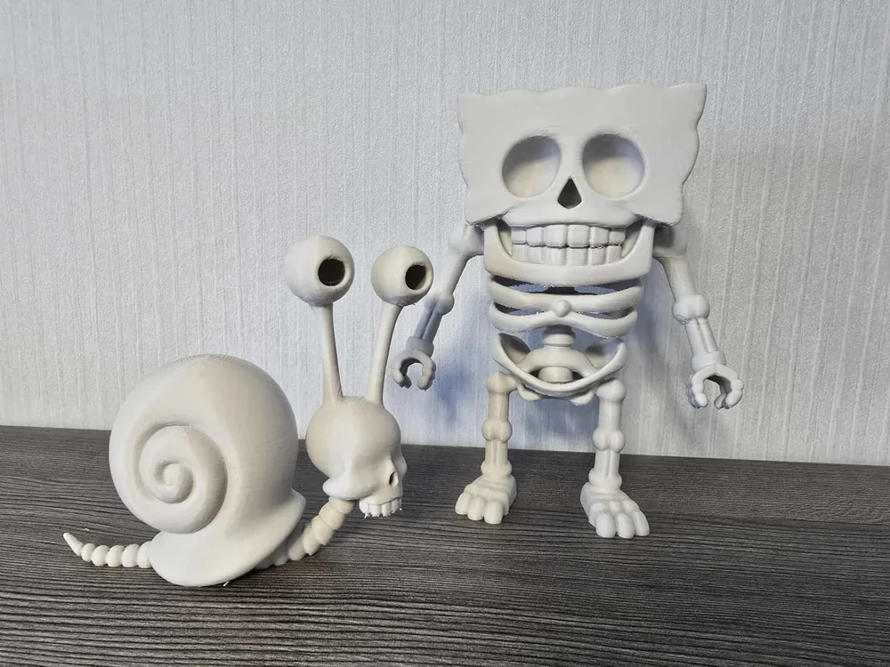 Dead Gary Skeleton * Spongebob ~11 cm * No AMS by HeiHei MakerWorld ...