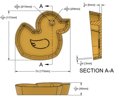 Duck Bowl with and without Ring Holder by plasonite - MakerWorld