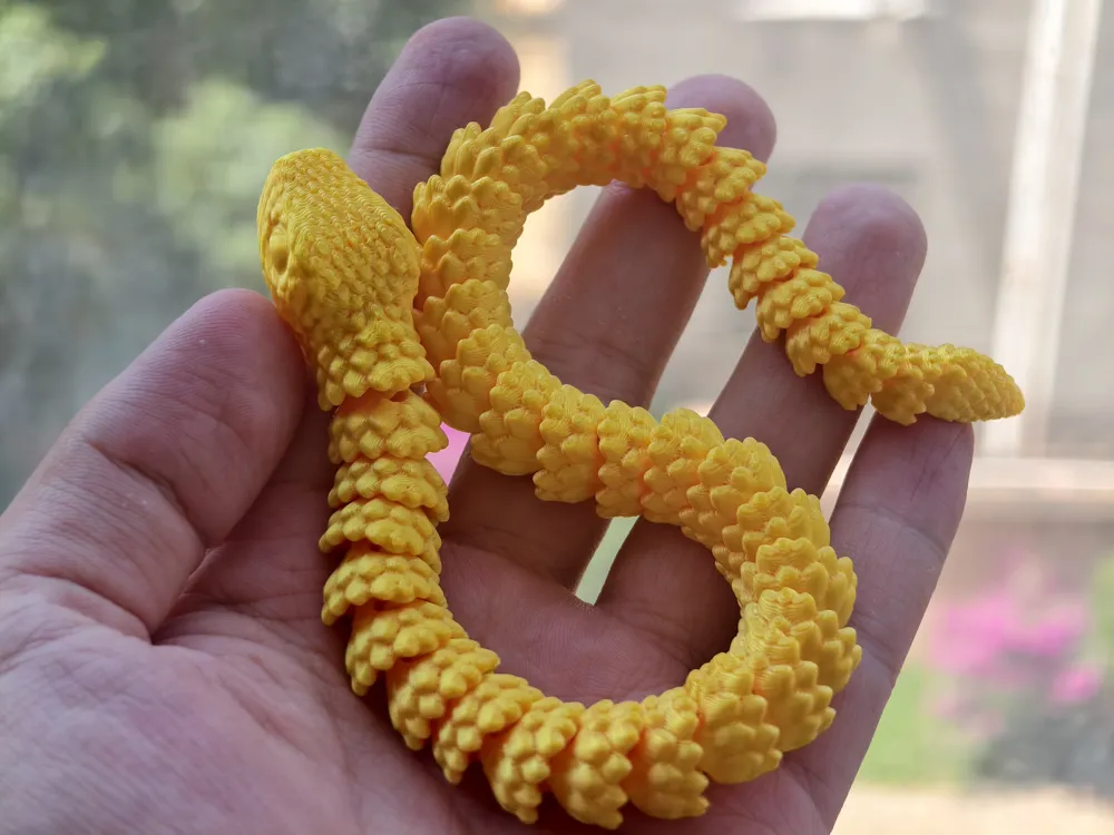 Golden Snake Brings Fortune, Small Snake Toy, No Supports Needed ...