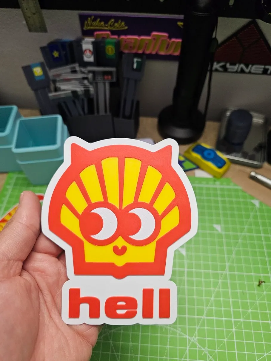 hell shell parody wall sign by thisnoise - MakerWorld