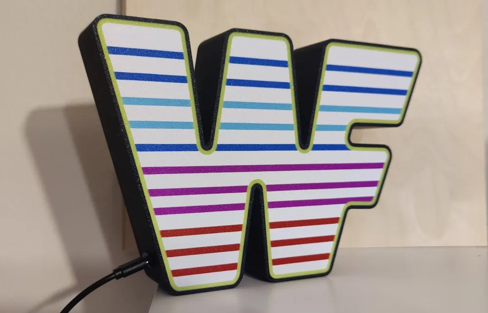 WWF Multi Colour Logo Lightbox by KF Designs - MakerWorld