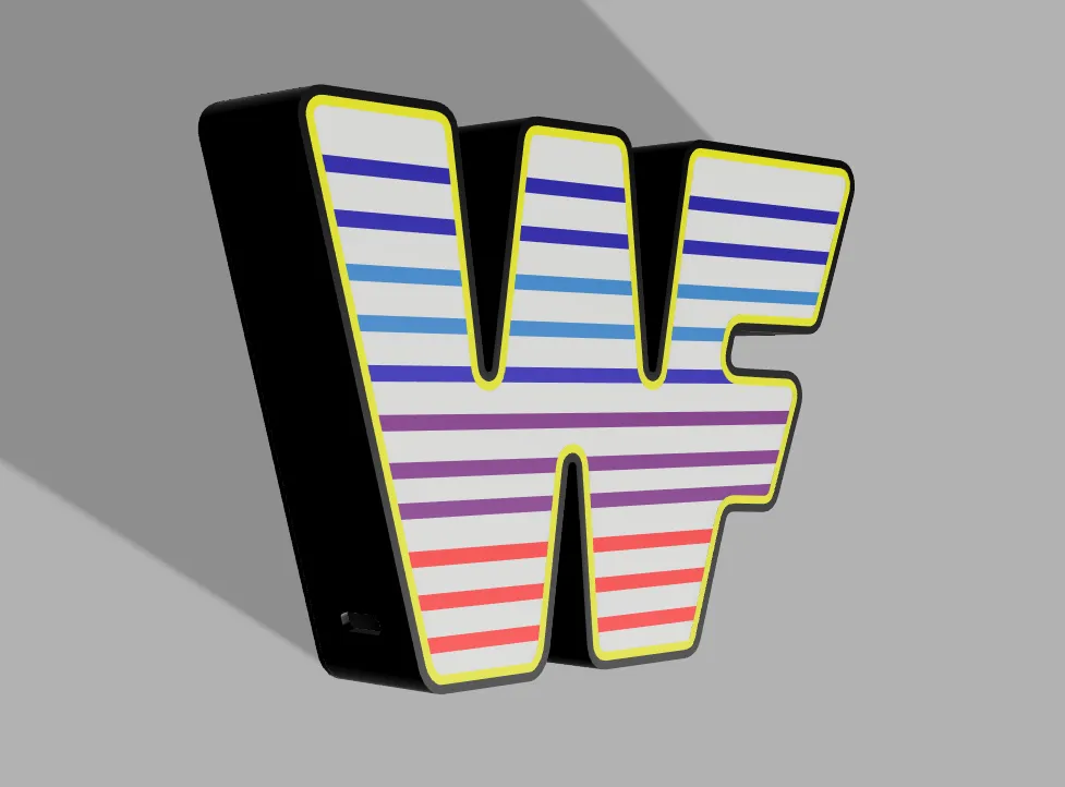 WWF Multi Colour Logo Lightbox by KF Designs - MakerWorld