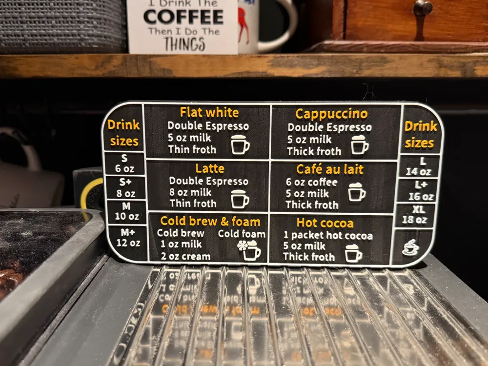 NINJA LUXE CAFE DRINK MENU - Free 3D Print Model - MakerWorld