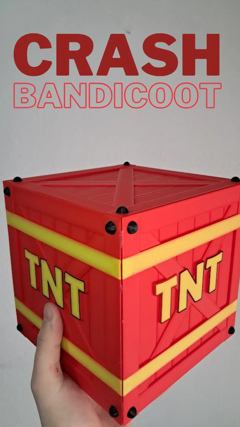 Crash Bandicoot TNT Box by yellowking3d - MakerWorld