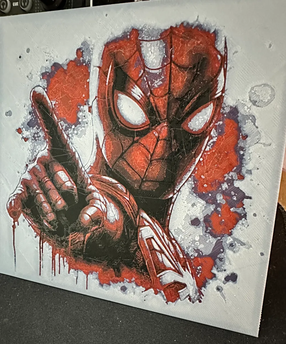 SPIDERMAN COLORED (HueForge) by Lov3d - MakerWorld