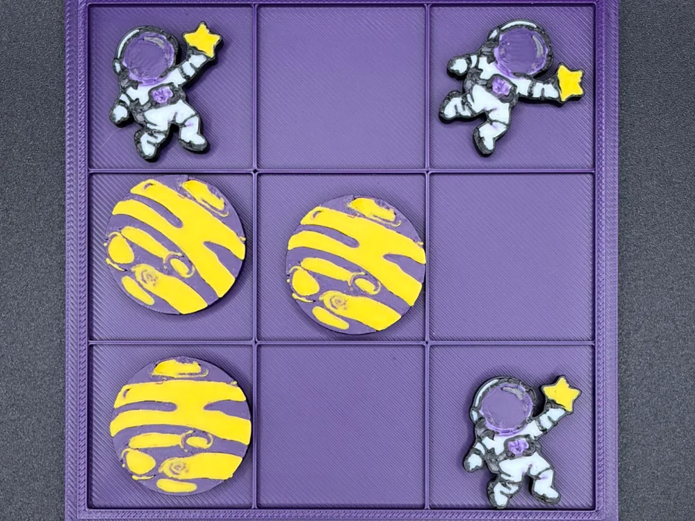 Space Tic Tac Toe - Free 3D Print Model - MakerWorld