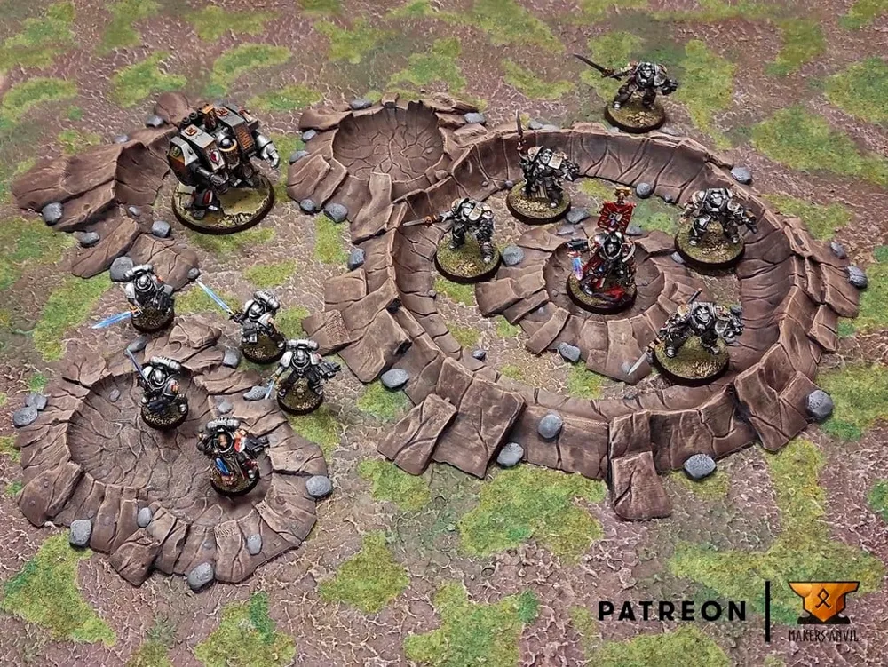 Wargame - Crater terrain - Free 3D Print Model - MakerWorld