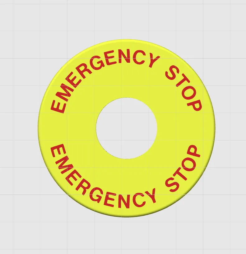 Emergency shutdown button sign ESD (22.6mm hole) by Kusaie - MakerWorld