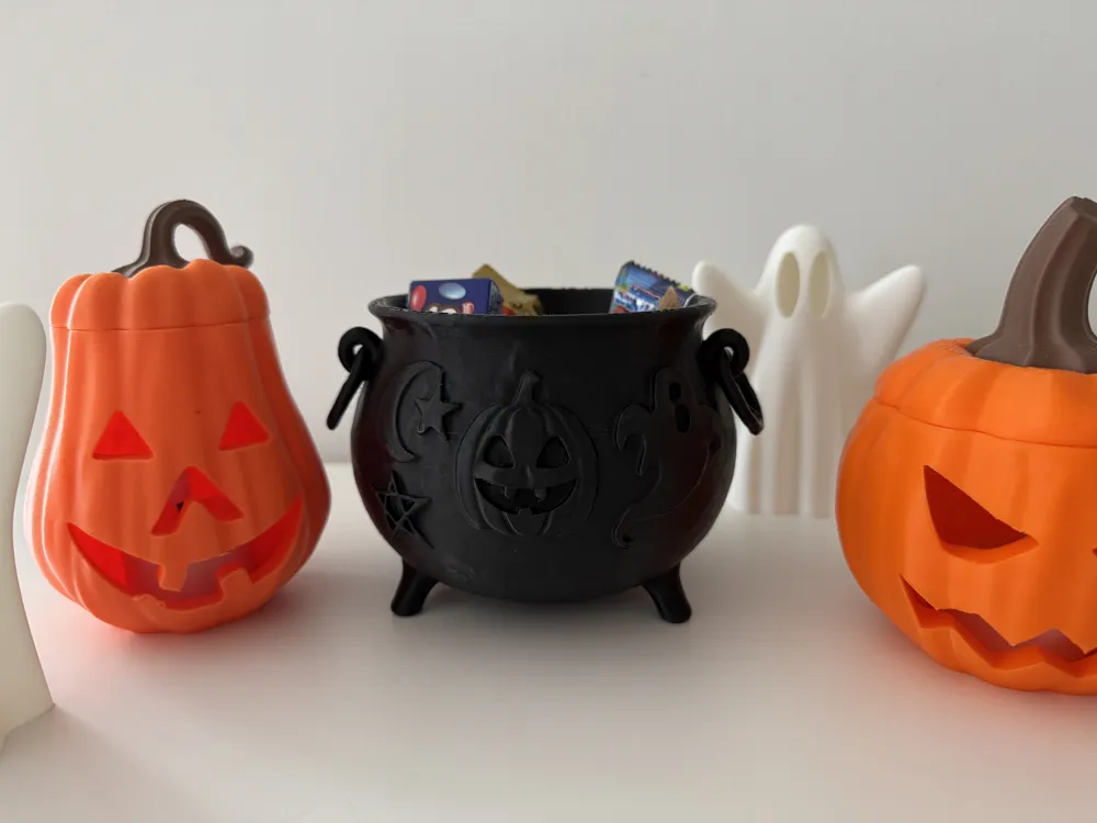 Halloween Witch's Cauldron - Candy bowl - Free 3D Print Model - MakerWorld