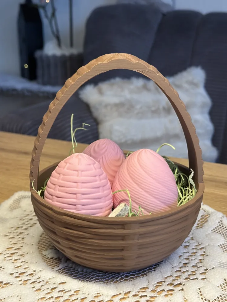 Easter Basket Easter Egg - Free 3D Print Model - MakerWorld