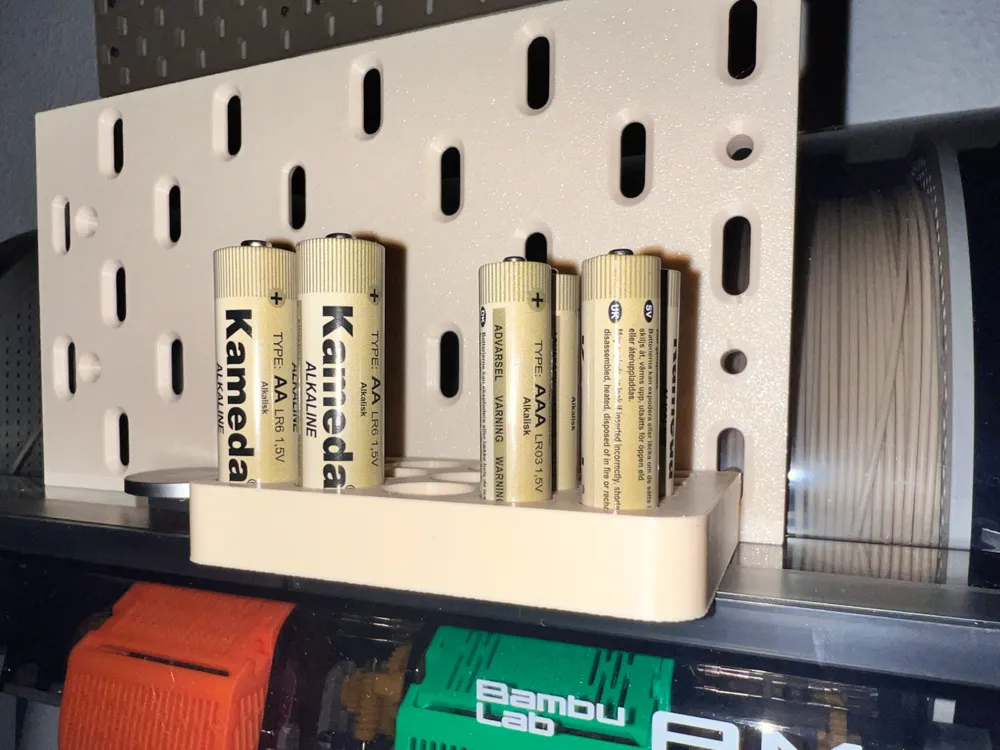 IKEA skadis battery holder by Slashv2 - MakerWorld