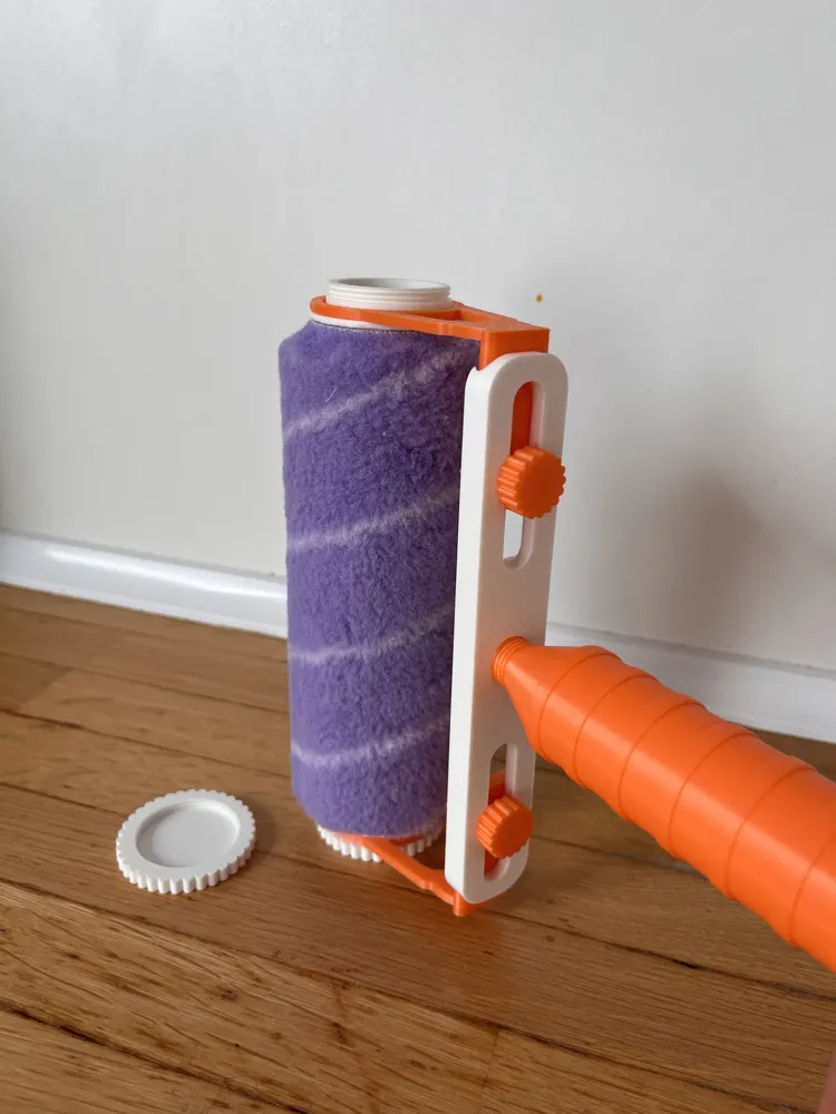 Self-Filling Paint Roller with Built-in Reservoir - Free 3D Print Model ...