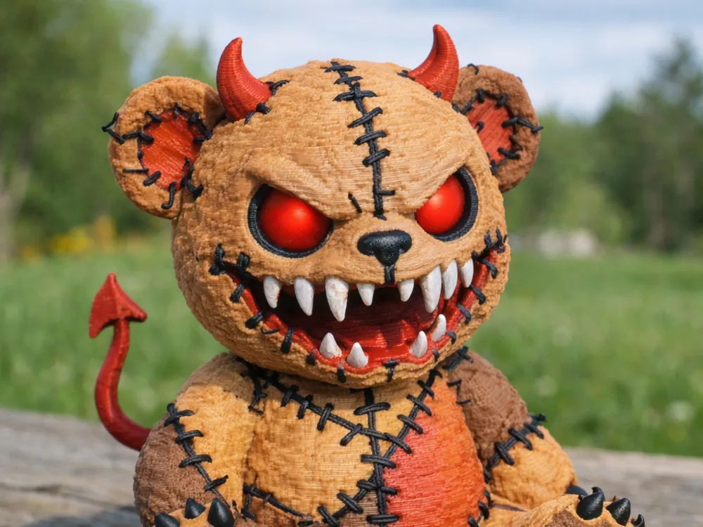 DEMONIC TEDDY BEAR FROM HELL - Free 3D Print Model - MakerWorld
