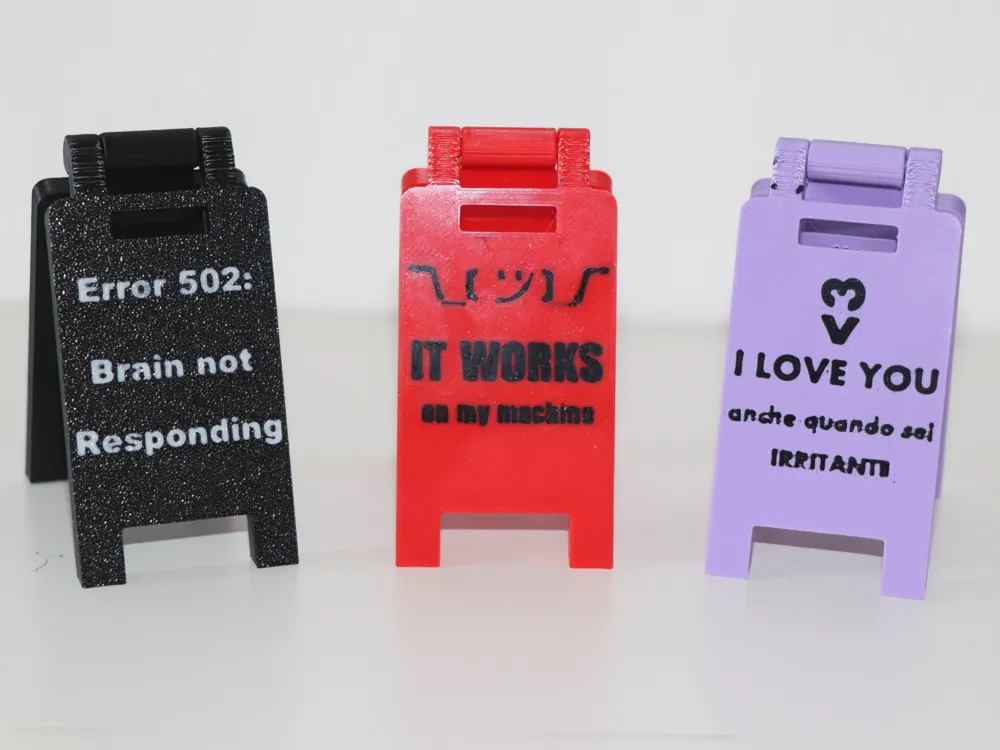 An empty, fully foldable sign for you to fill in! - Free 3D Print Model ...