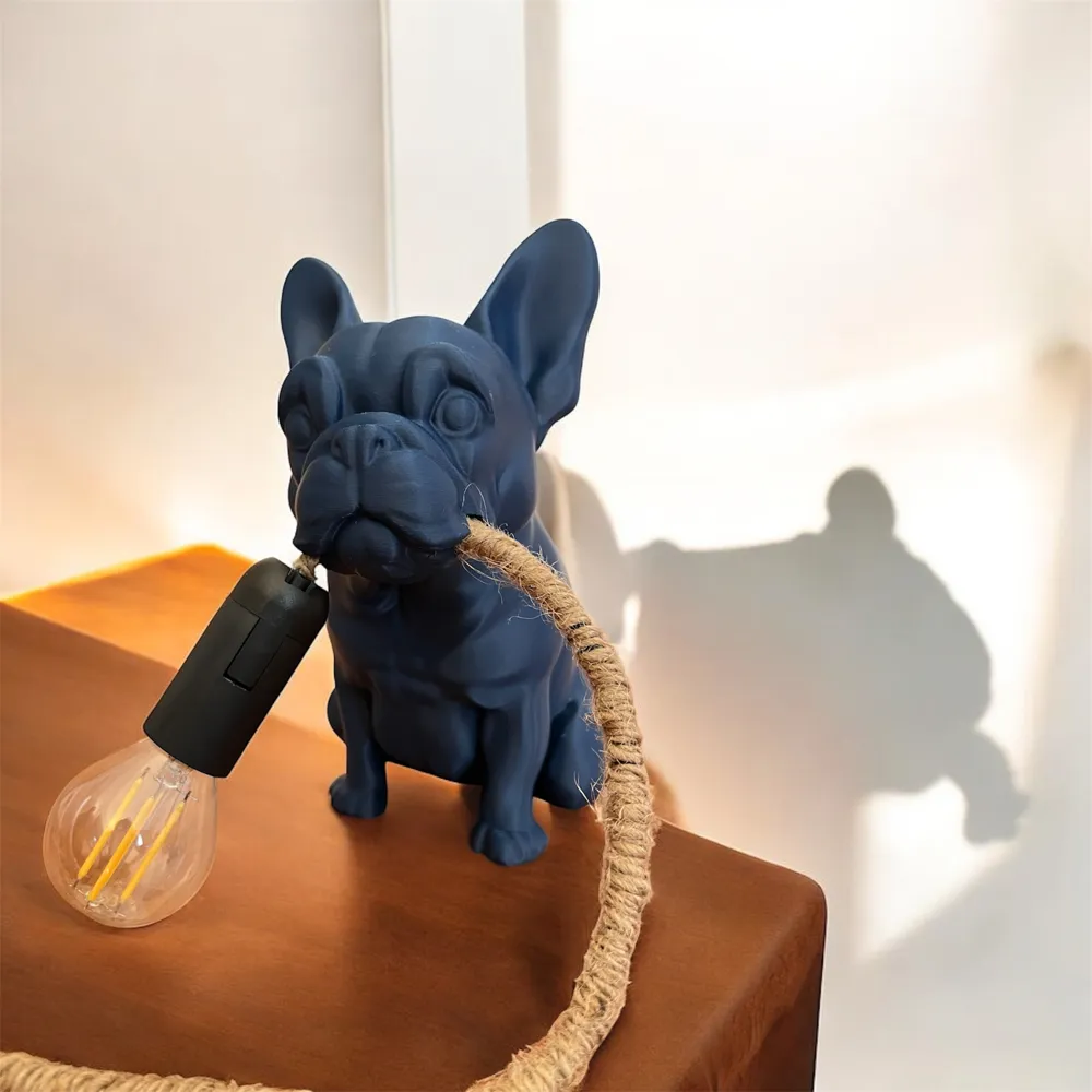Bully Light - Table French Bulldog Lamp Rope Cord - Free 3D Print Model ...