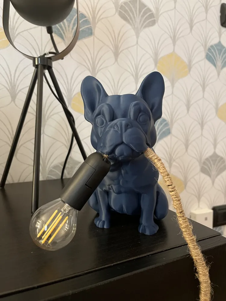 Bully Light - Table French Bulldog Lamp Rope Cord - Free 3D Print Model ...