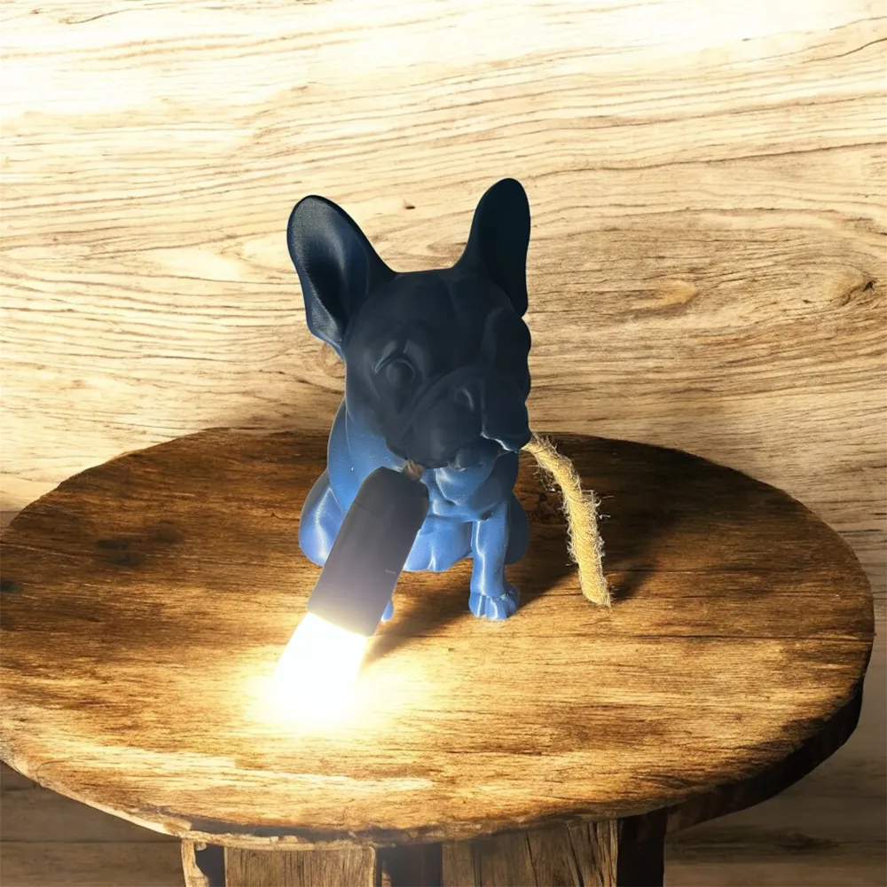 Bully Light - Table French Bulldog Lamp Rope Cord - Free 3D Print Model ...