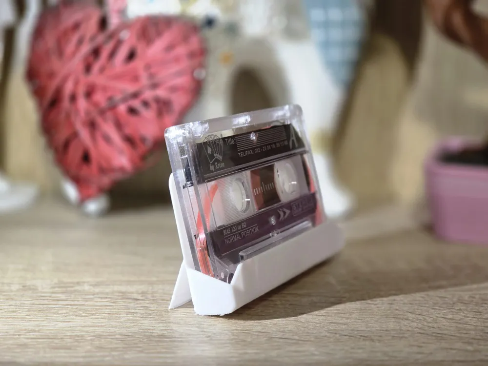 Audio Cassette Display Stand - Free 3D Print Model - MakerWorld