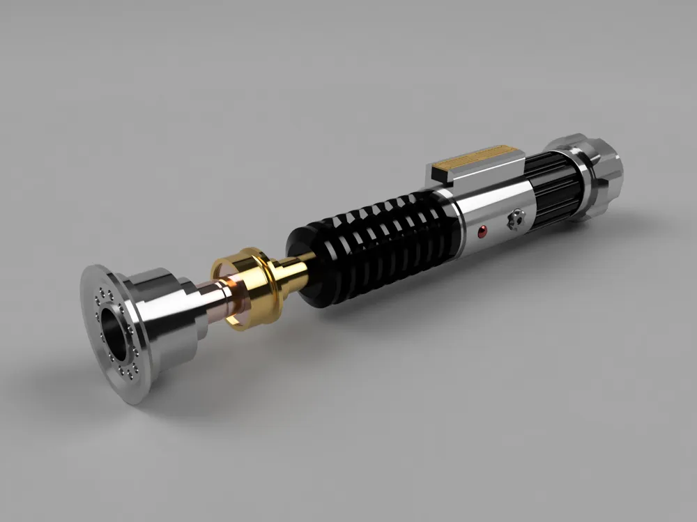 Obi-Wan Kenobi Lightsaber Hilt, Episode III - Free 3D Print Model ...