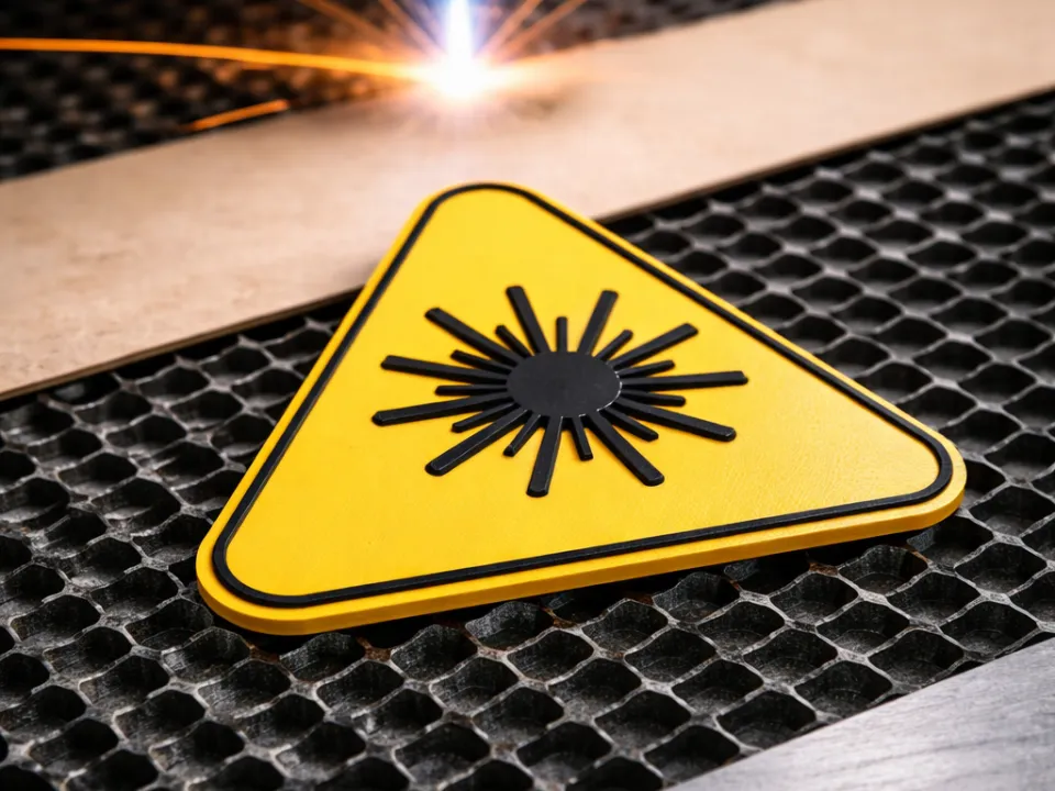 Caution Laser - Sign - Free 3D Print Model - MakerWorld