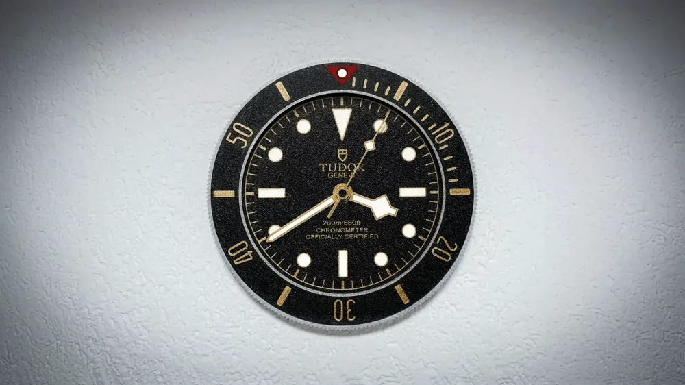 Tudor Black Bay – Wall Clock - Free 3D Print Model - MakerWorld