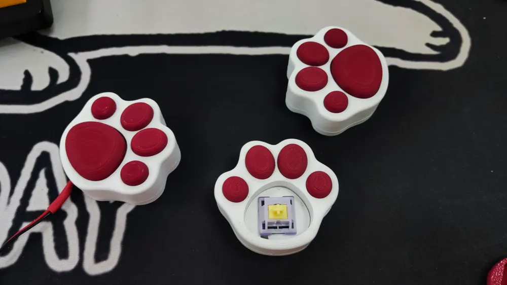 Cat Paw Switch (Keyboard Switch) by 会跑的泡泡 MakerWorld: Download Free 3D ...