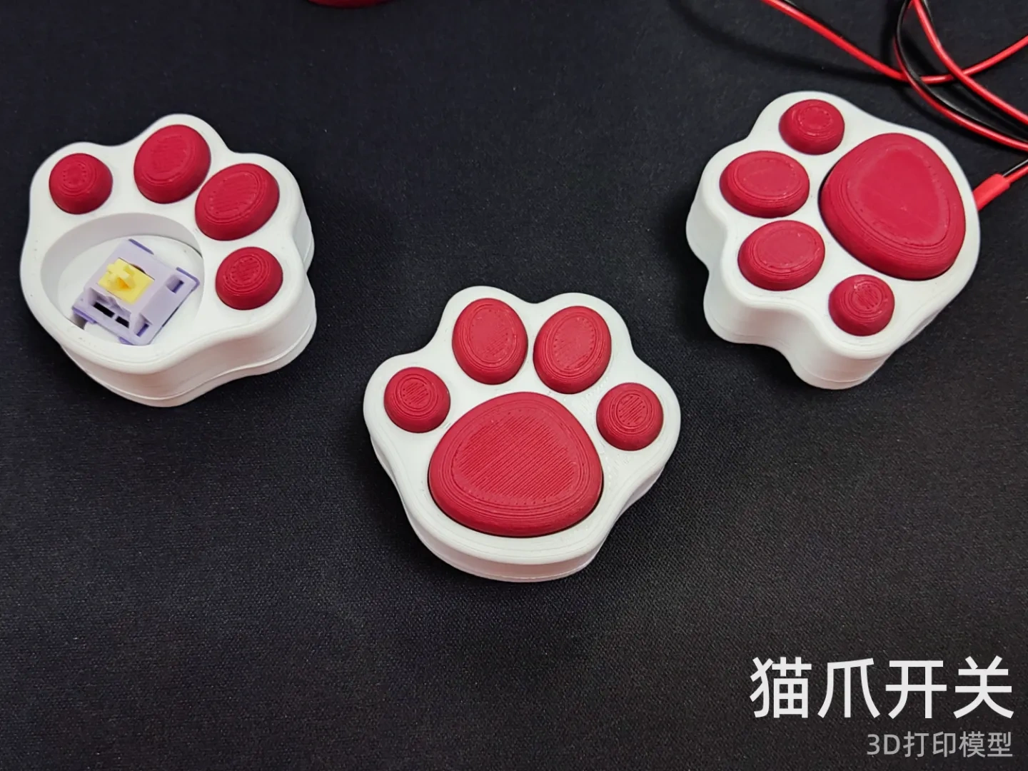 Cat Paw Switch (Keyboard Switch) by 会跑的泡泡 MakerWorld: Download Free 3D ...