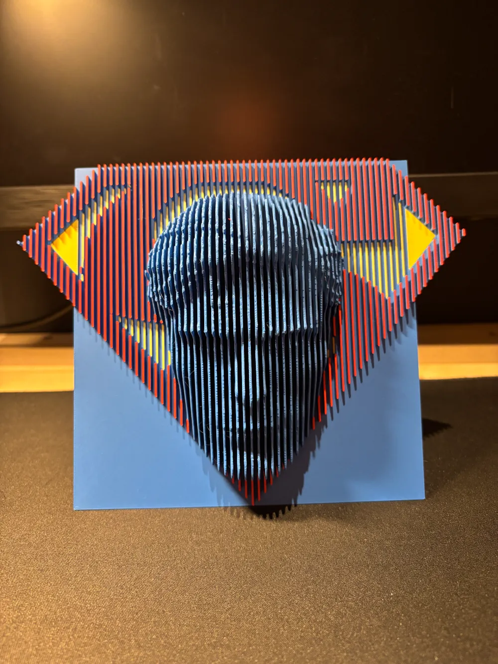 Superman layered sculpture by Slevin MakerWorld: Download Free 3D Models