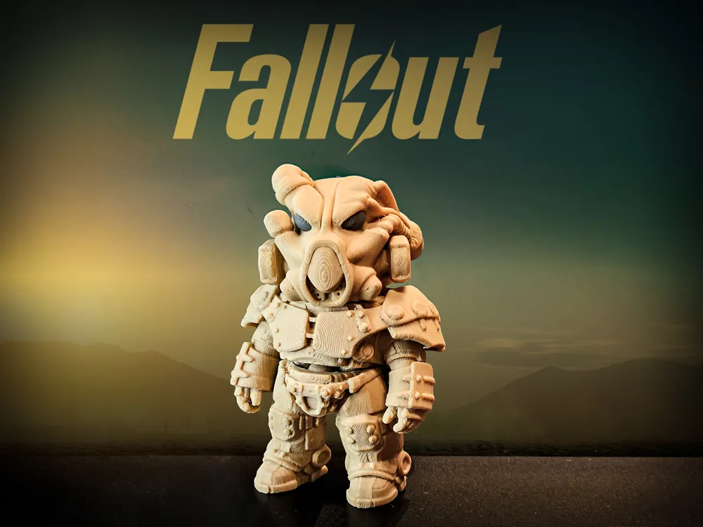 mini flexi Fallout X-01 Power Armor - Free 3D Print Model - MakerWorld