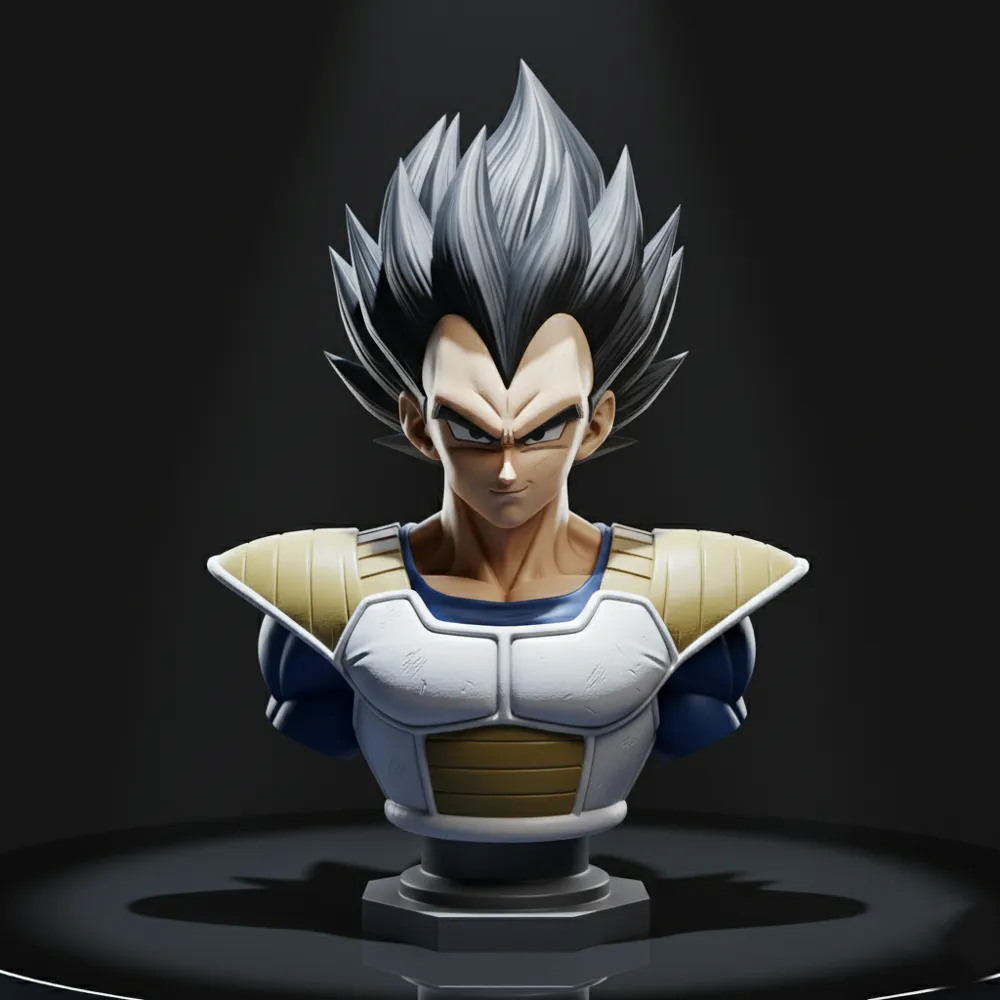 Vegeta bust - Free 3D Print Model - MakerWorld