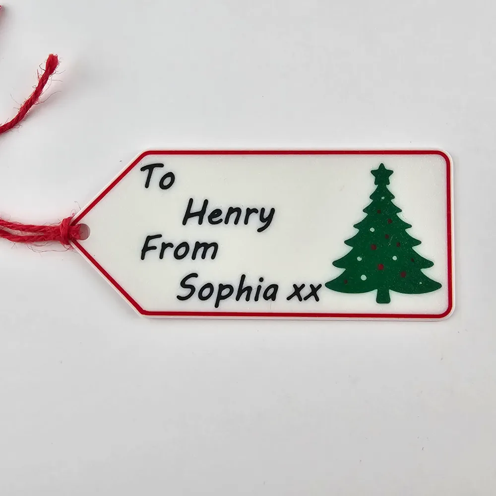 Christmas Gift Tag Personalised - Free 3D Print Model - MakerWorld