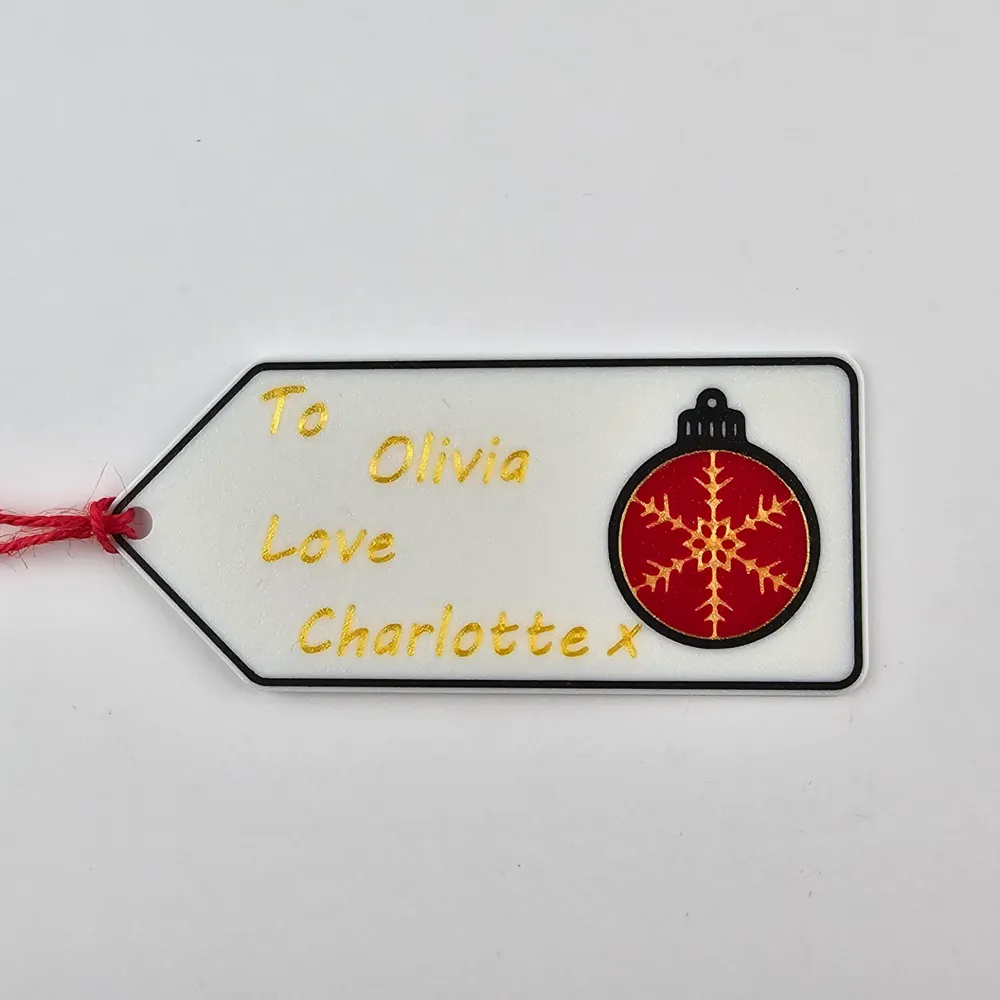 Christmas Gift Tag Personalised - Free 3D Print Model - MakerWorld