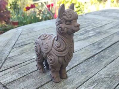 Baroque Alpaca / Llama Figurine - Free 3D Print Model - MakerWorld
