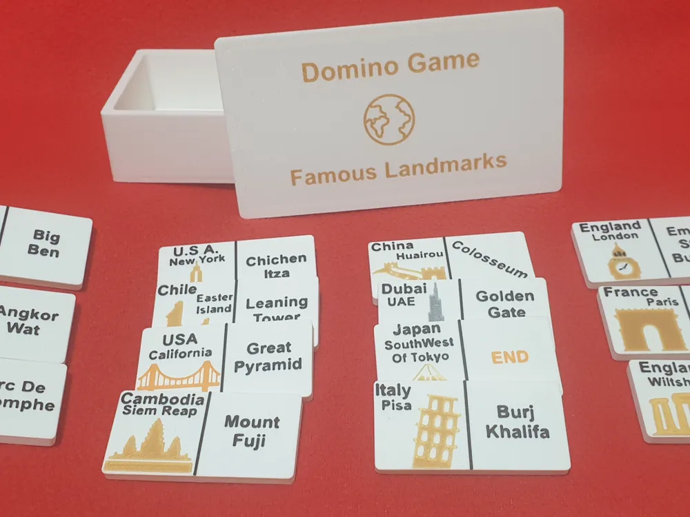 Domino Game Famous Landmarks by constantinost - MakerWorld