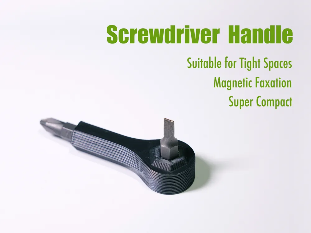 EDC Screwdriver Bit Handle (Magnetic, Compact, Bidirectional Mounting ...