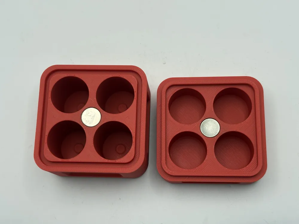 Magnetic Peptide Vial Vault (4x 22mm) - Free 3D Print Model - MakerWorld