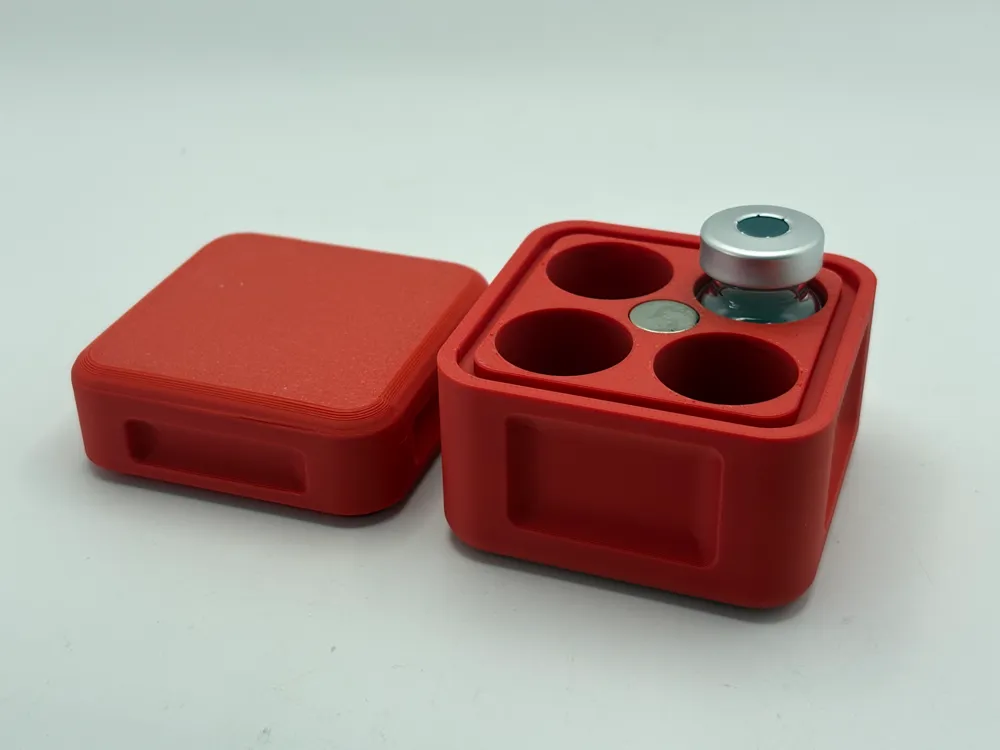 Magnetic Peptide Vial Vault (4x 22mm) - Free 3D Print Model - MakerWorld