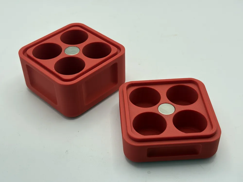 Magnetic Peptide Vial Vault (4x 22mm) - Free 3D Print Model - MakerWorld