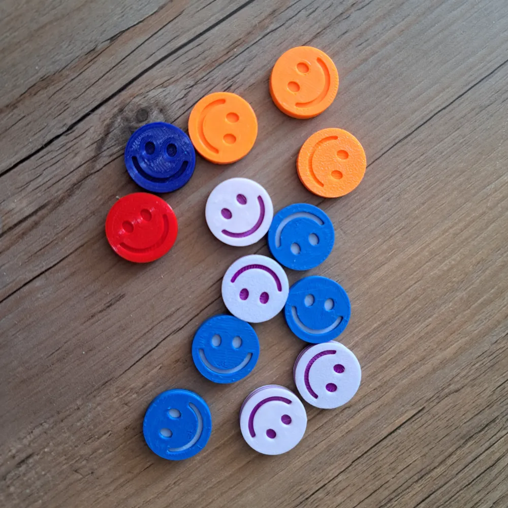 Fiches, token, coin with smiley on both sides - Free 3D Print Model ...