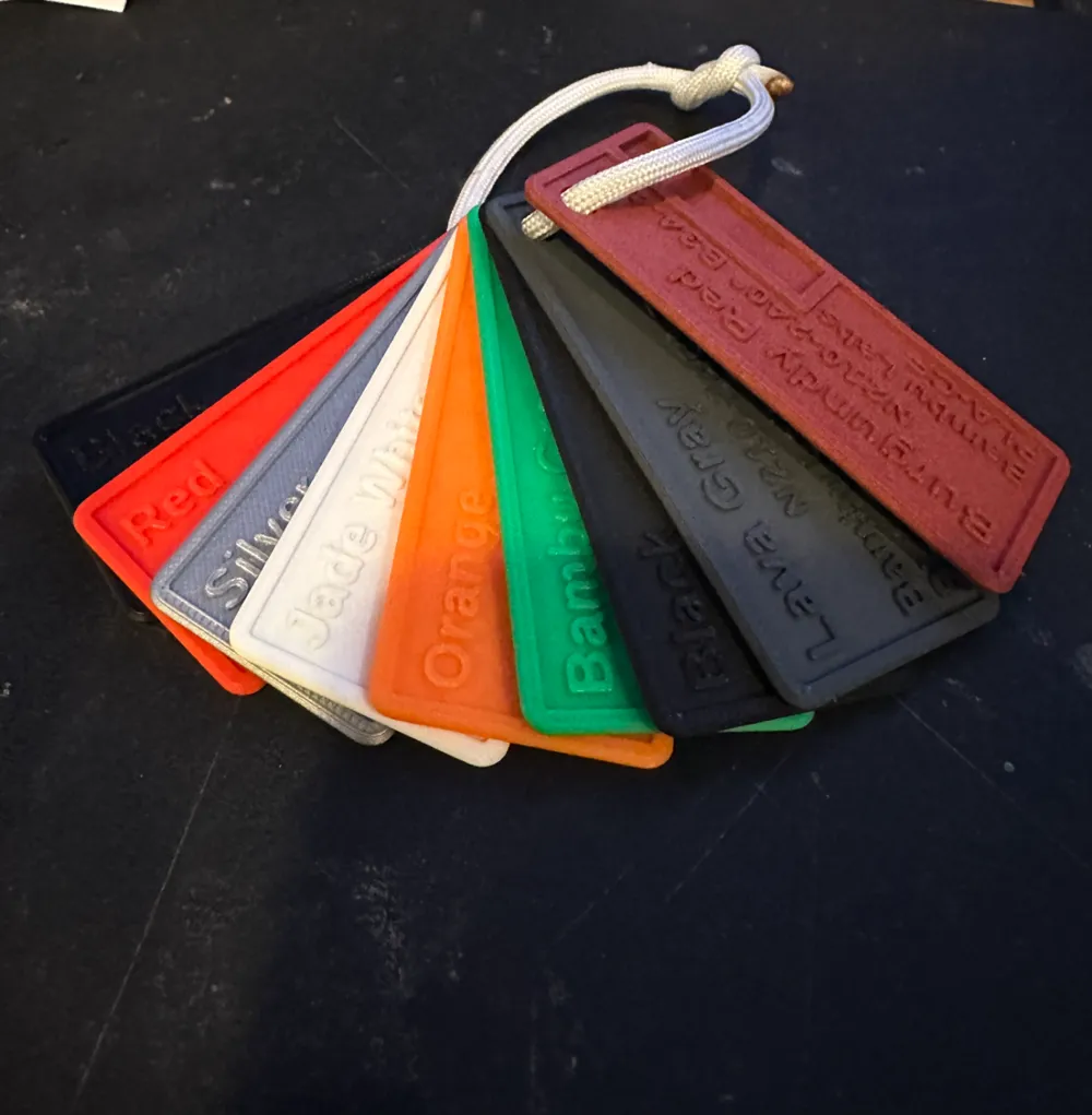Bambu Lab Filament Swatches by fusion94 MakerWorld: Download Free 3D Models