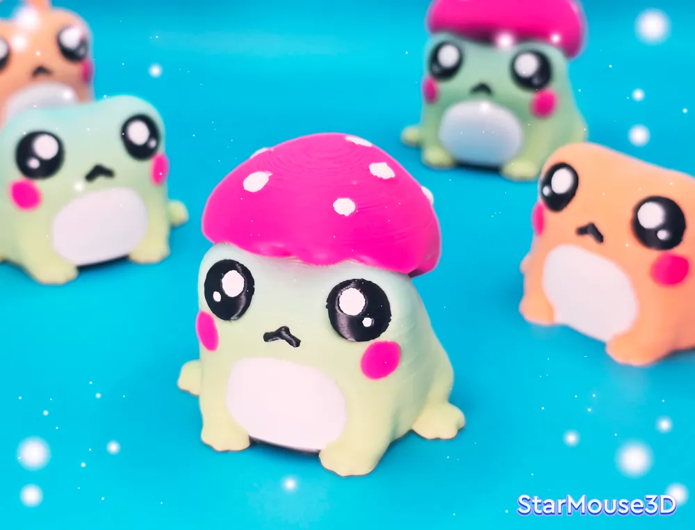 Mushy Blob Forest Frogs by StarMouse3D MakerWorld: Download Free 3D Models