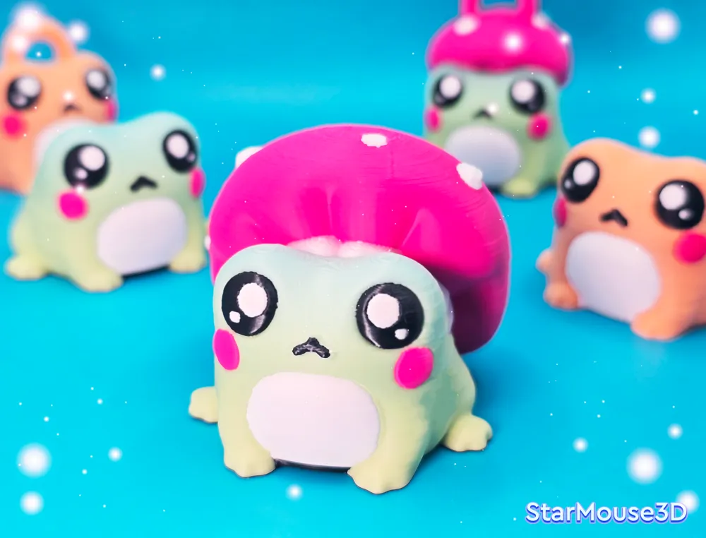 Mushy Blob Forest Frogs by StarMouse3D MakerWorld: Download Free 3D Models