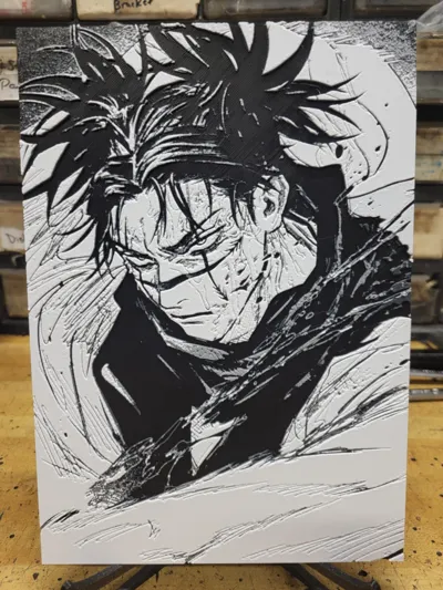 Choso Jujutsu Kaisen Manga Panel Hueforge by 3Deez Prints MakerWorld ...