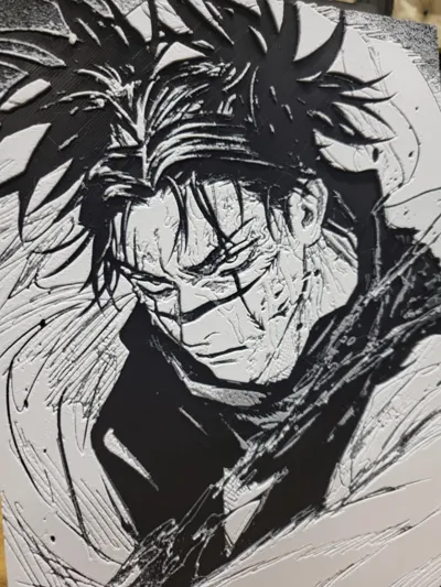 Choso Jujutsu Kaisen Manga Panel Hueforge by 3Deez Prints MakerWorld ...
