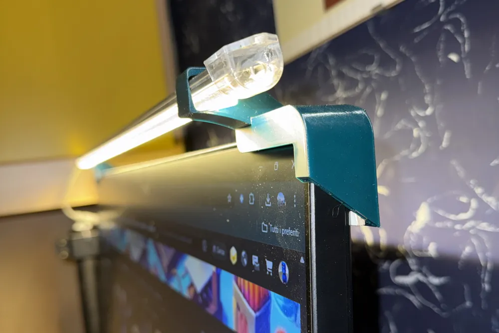 LED bar mounting bracket for monitor - Free 3D Print Model - MakerWorld