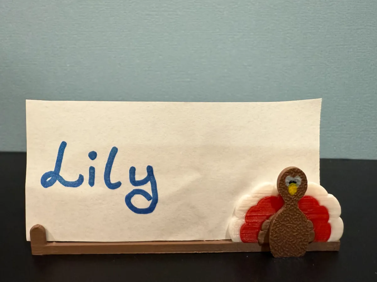 Thanksgiving Turkey card name holder by The_Cleaner MakerWorld ...