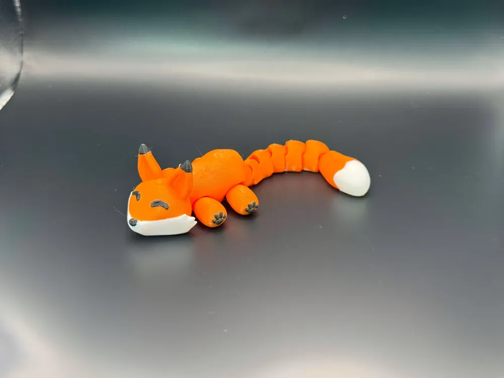 Cute Tiny Articulated Kawaii Fox (2 tail lengths) - Free 3D Print Model ...