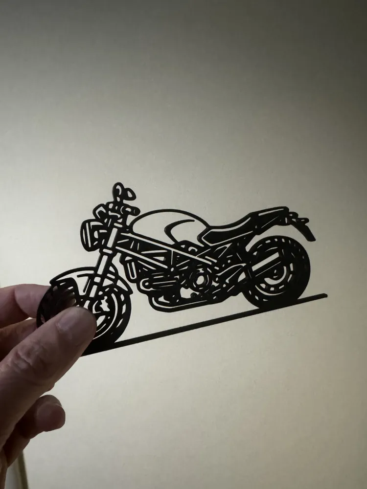 Ducati Monster Inspired Wall Art - Free 3D Print Model - MakerWorld