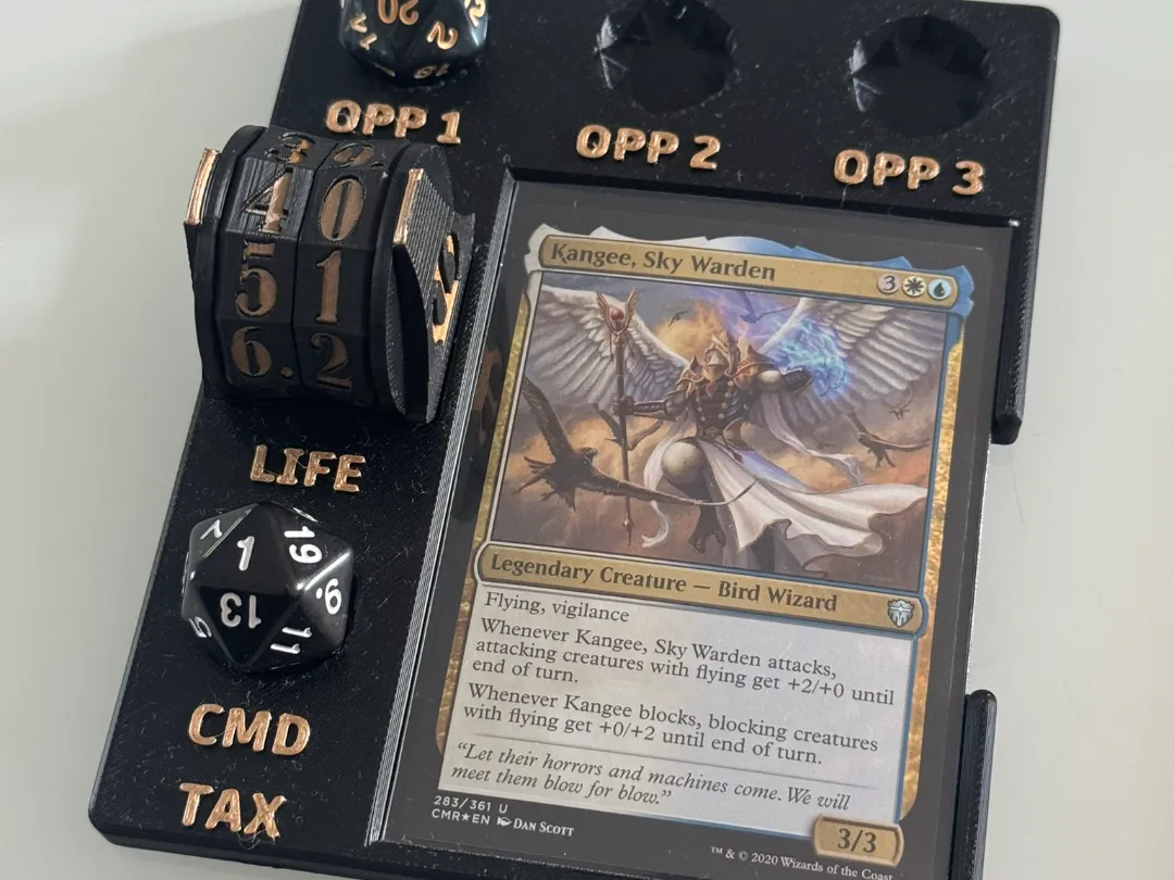 MTG Commander Tracker - Remix for printed counter - Free 3D Print Model ...