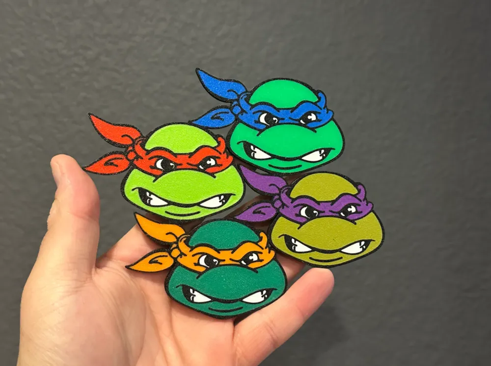 Ninja Turtle Heads by PrintsByJare3D MakerWorld: Download Free 3D Models